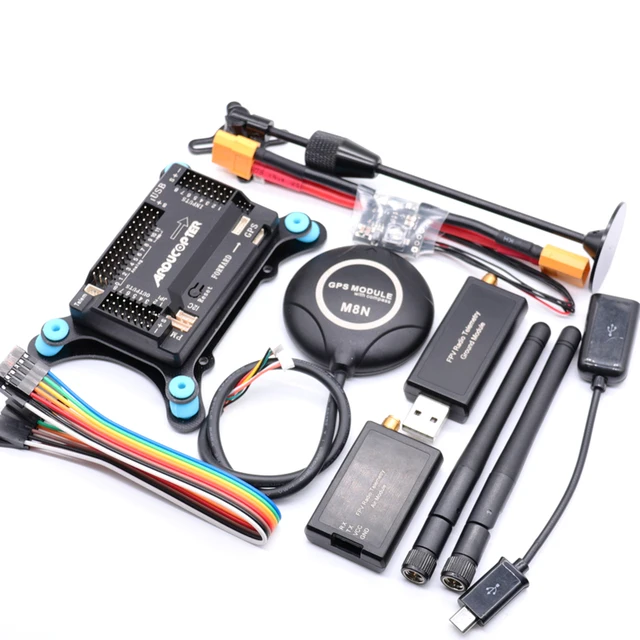APM2.8 APM 2.8 flight controller+M8N GPS +power module+gps stand+shock ...