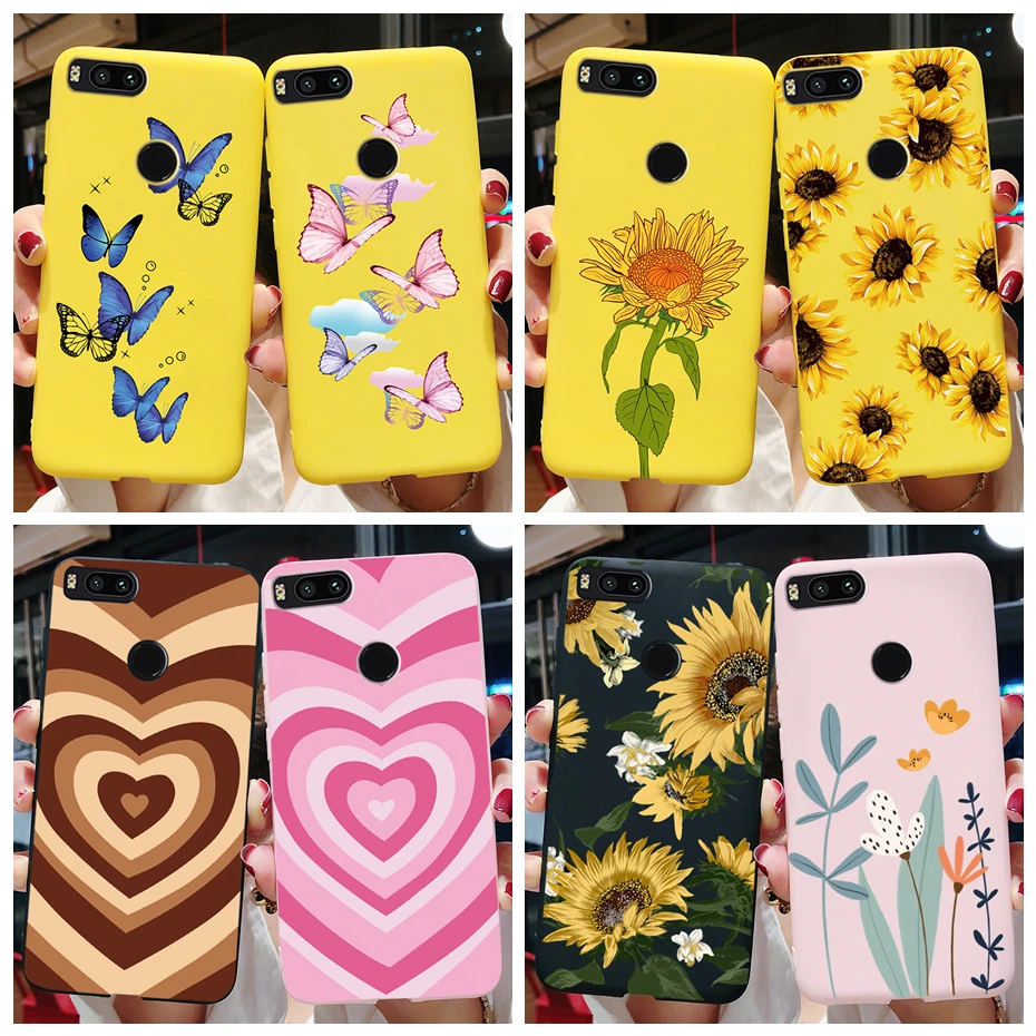 For-Xiaomi-Mi-A1-Case-Daisy-Flower-Silicone-Soft-Cute-Back-Cover-Phone ...