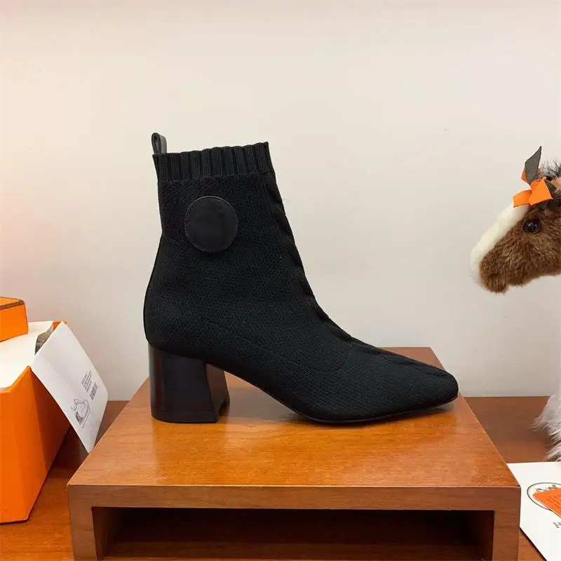 Scarpe donna/Женская стелька из эластичной ткани ботильоны для женщин ...