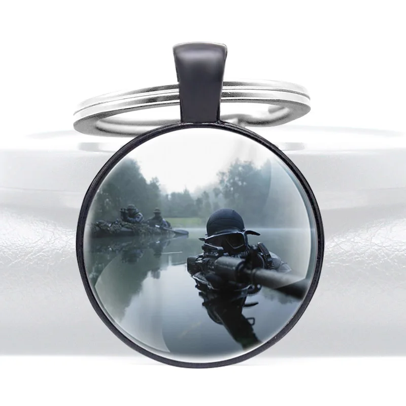 Special-Forces-Hidden-Underwater-Black-Color-Glass-Dome-Keychains-Men ...