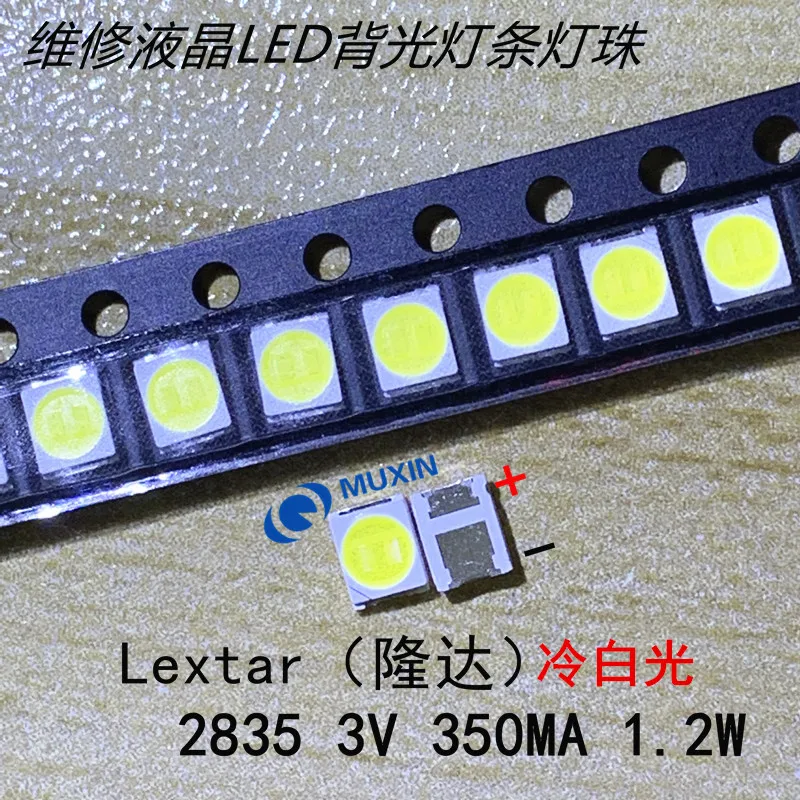 LEXTAR 오리지널 1000 2835 3528 3V 1210 2W SMD LED, TV 백라이트 수리, 콜드 화이트, LCD ...