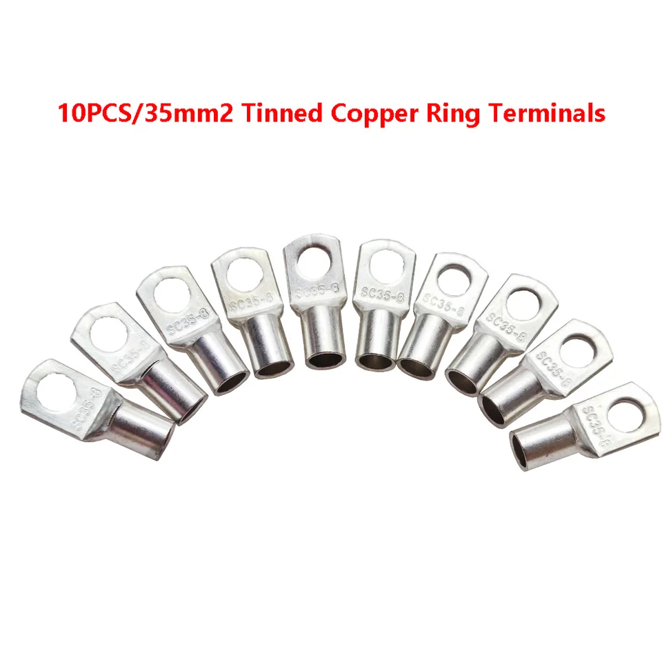 Copper Battery Terminals 125Pcs Marine Grade Tinned Copper Ring ...