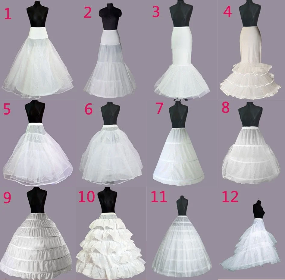 WEDDING BRIDAL DRESS PROM PETTICOAT HOOPS UNDERSKIRT CRINOLINE REGULAR ...