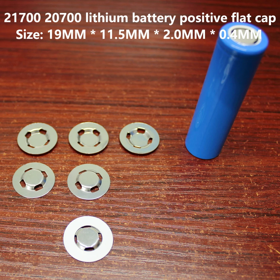 100pcs/lot 21700 lithium battery can be spot welded positive flat cap ...