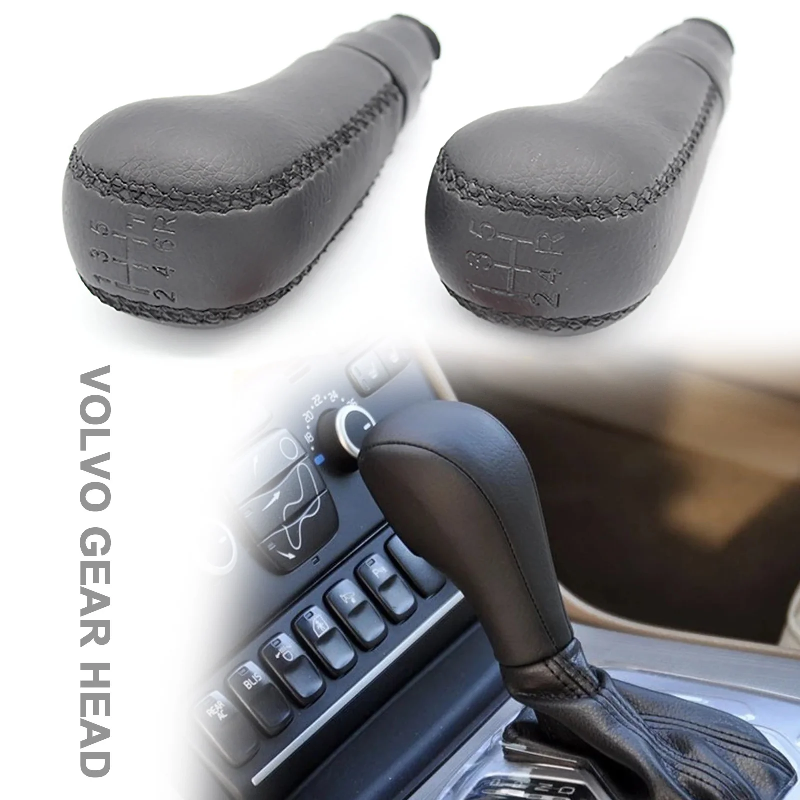 Car-Gear-Shift-Knob-Sewing-Leather-5-6-Manual-Shift-Lever-Handball ...