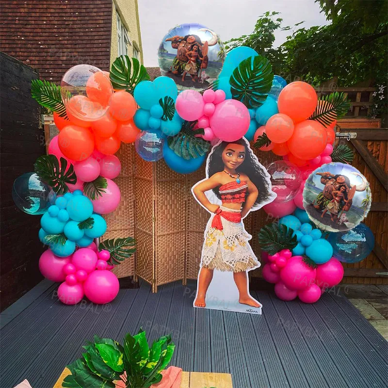 1Set-Disney-Moana-Balloons-Garland-Arch-Kit-Wild-1-Birthday-Latex-Foil ...