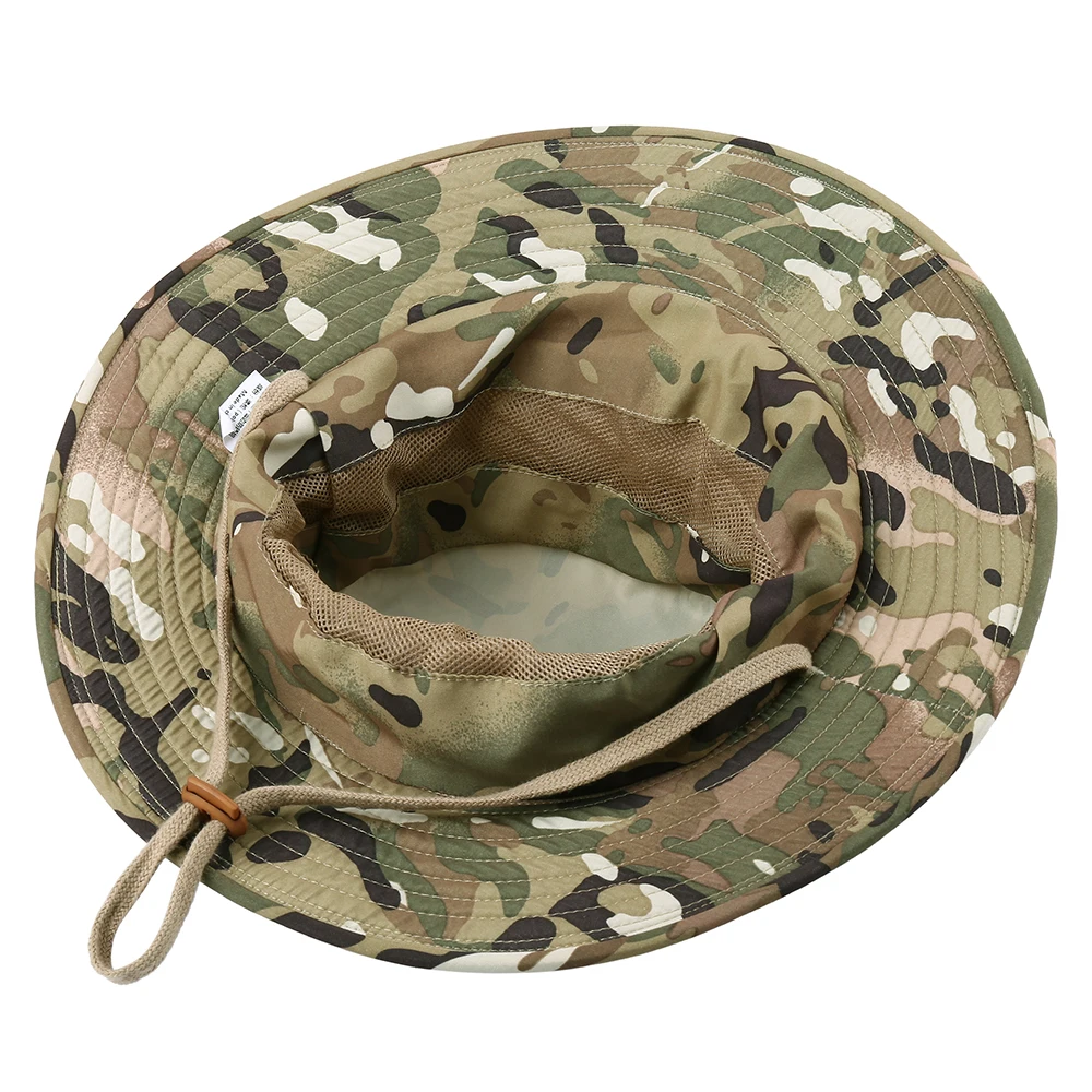 Multicam Camouflage Tactical Bucket Hats Mesh Quick Dry Cap Army ...