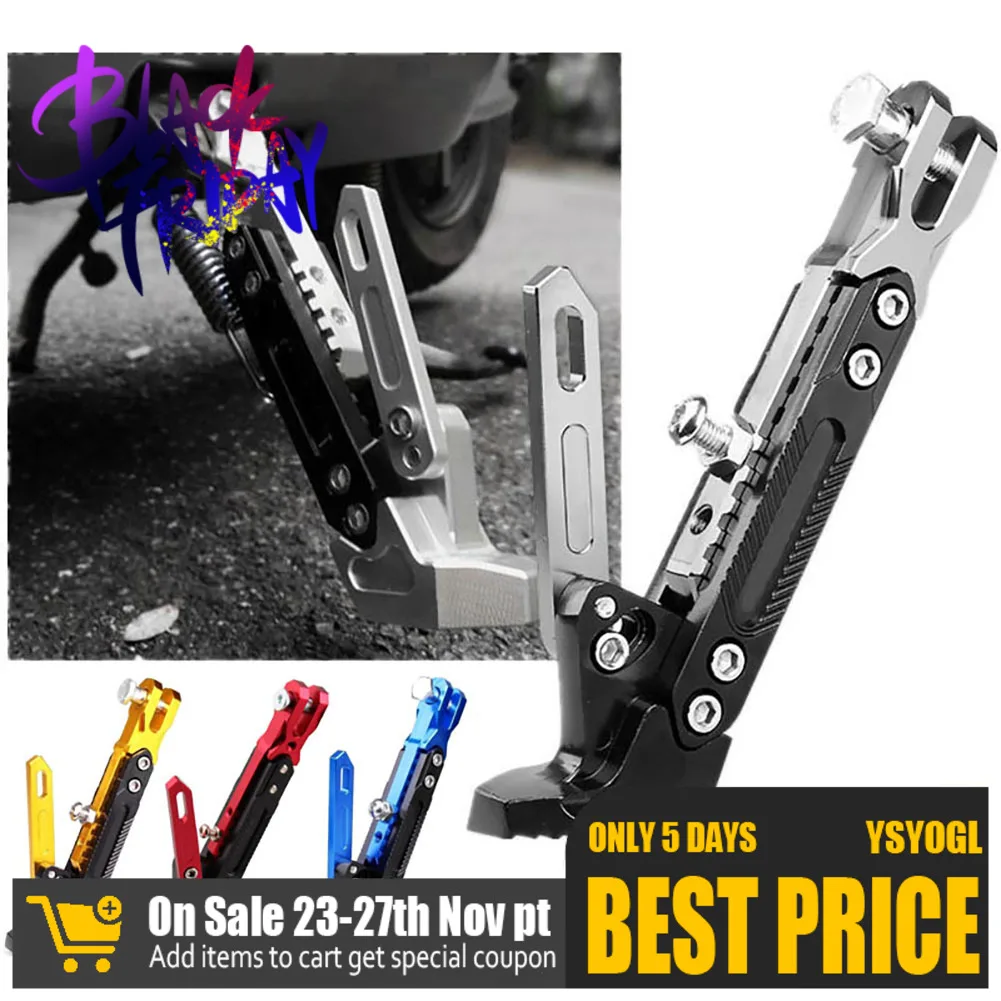 Motorcycle Kickstand Adjustable Foot Side Support Parking Kickstand for ...