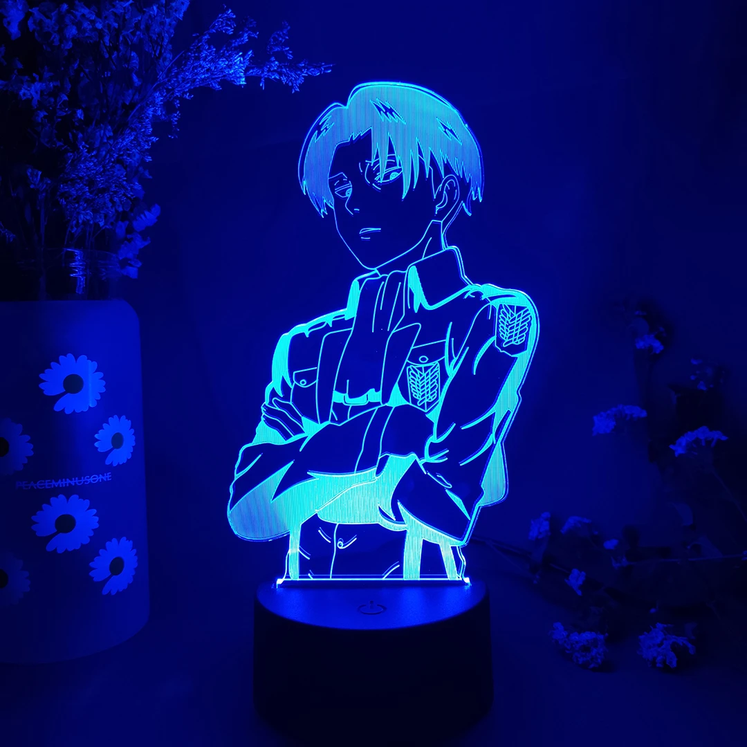 Levi Ackerman 3d Illusion Night Lamp Figurine From Attack On Titan ...