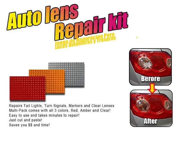 DIY Grid Pattern Auto Lens Repair Kit Quick Fix A Cracked Broken Tail ...