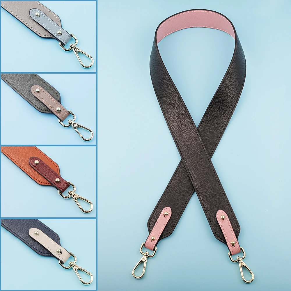 암소 가죽 숄더 백 스트랩 95cm 긴 크로스 바디 스트랩 더블 단색 여성 가방 벨트 액세서리가방 부품 And 액세서리