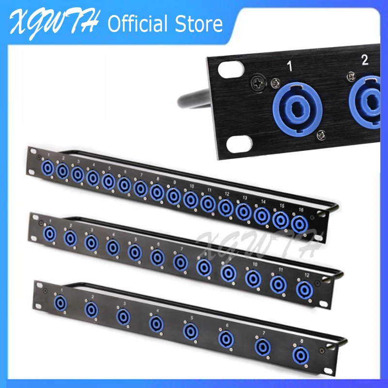 Rack Patch Panel 8 12 16 Way Speak On Chassis Connnector 1U Flight Case ...
