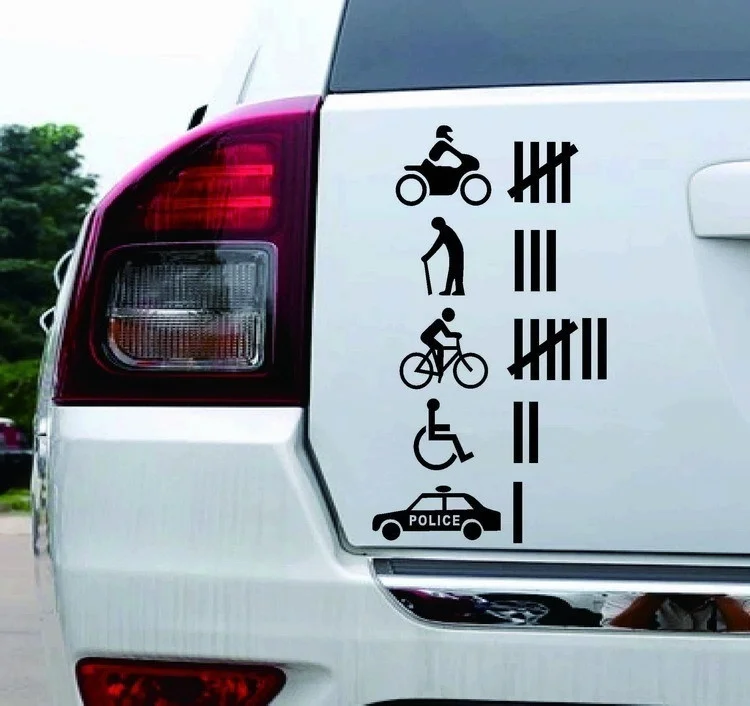 Funny Hit Accident Count Vinyl Sticker Decal Jdm Humour Joke Prank ...