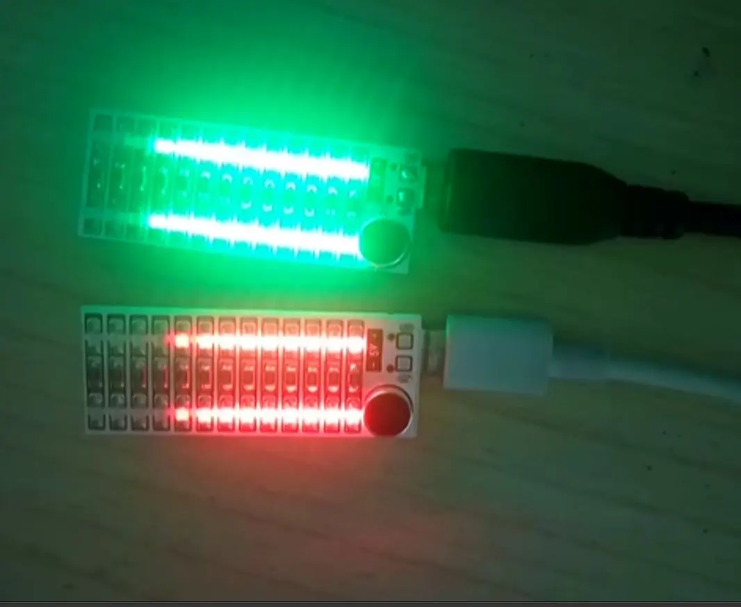 USB Mini Voice Control Music Audio Sound Spectrum Lamp Led Flash Volume ...