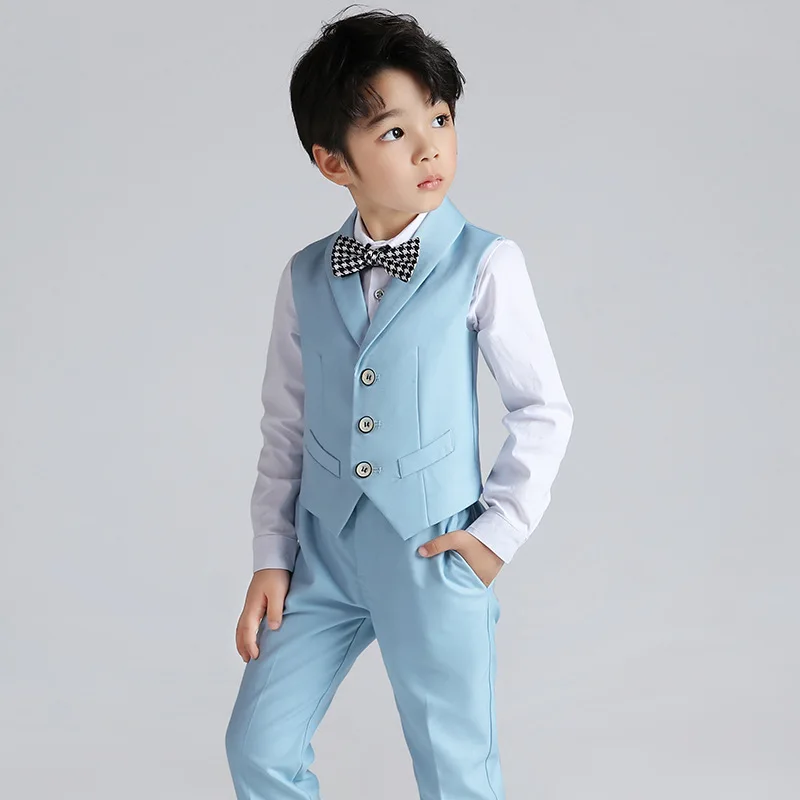 Flower Boy Suit for Weddings Kids Formal Vest Pants 2PCS Clothing Set ...