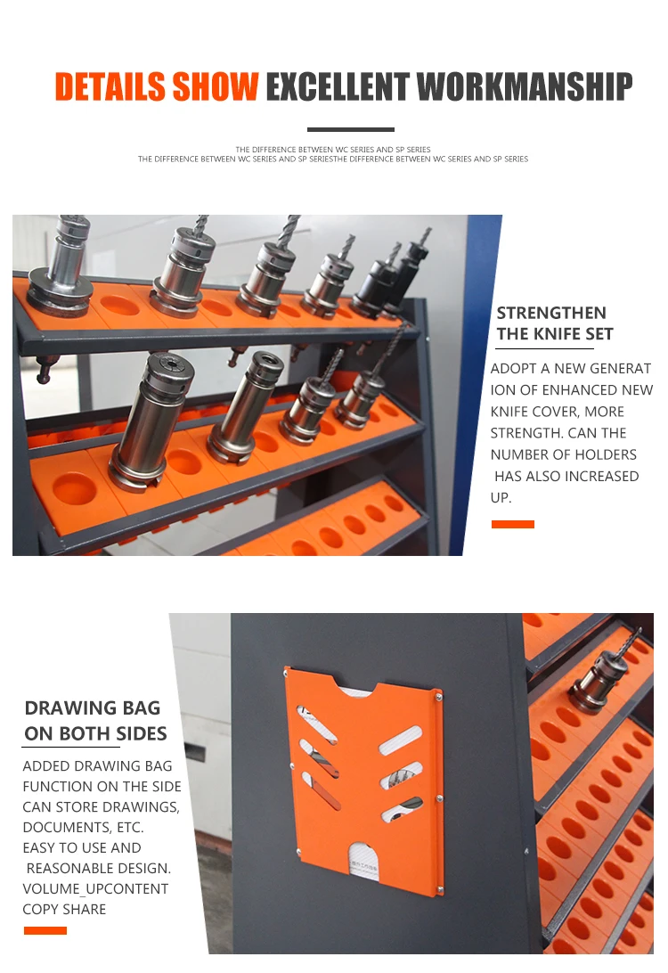 BT30/BT40/BT50/HSK50/HSK63/HSK100 CNC tool holder storage rack with ...