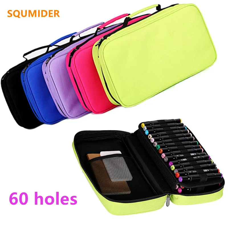 60-hole-Removable-Portable-pencil-case-Marker-pen-case-canvas-pencil ...