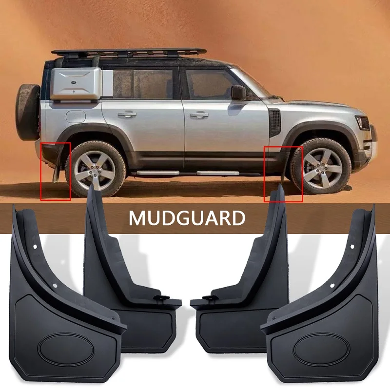 ABS Black For Land Rover Defender 110 130 2020 Car Mudguard Front Rear ...