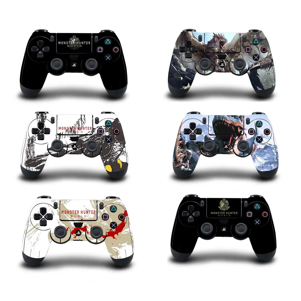 몬스터 헌터 월드 보호 커버 스티커 Ps4 컨트롤러 스킨 플레이스테이션 4 프로 슬림 데칼 Ps4 스킨 스티커스티커