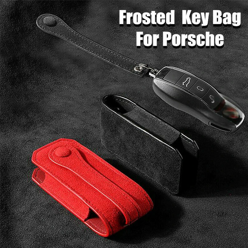 Frosted-Leather-Car-Auto-High-grade-Key-Cover-Case-Holder-Key-Chain-For ...