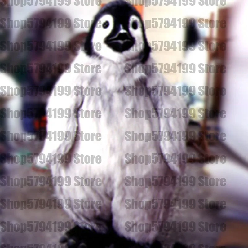 Black GREY Penguin Penguins furry Mascot Costume Cosplay Animal Party ...