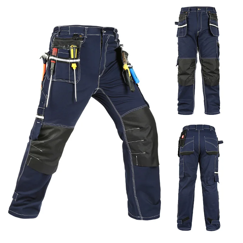 Mens-Construction-Durable-Knee-Reinforcement-Workwear-Trousers-Utility ...