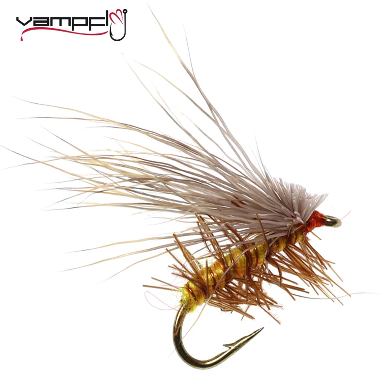 Vampfly-SE-UELOS-de-pesca-con-mosca-6-unidades-12-cuerpo-amarillo-pelo ...