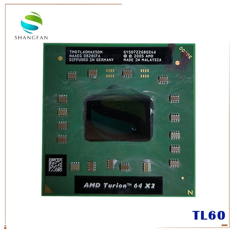 AMD cpu portátil Turion TL 60, procesador de ordenador portátil TMDTL60HAX5DM, 1M de caché/2,0 ...