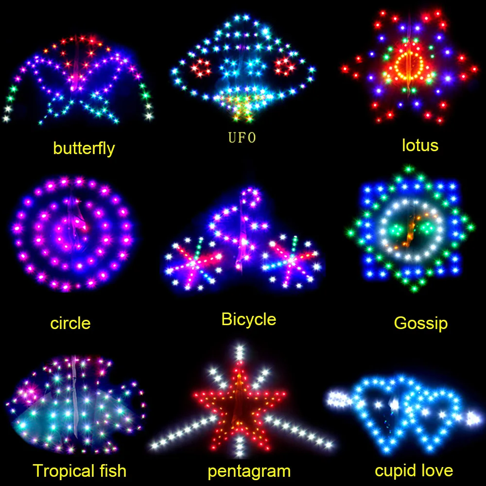 Led Kite Triangle Kite Outdoor Fun Big Delta Kite Single Line Colorful ...