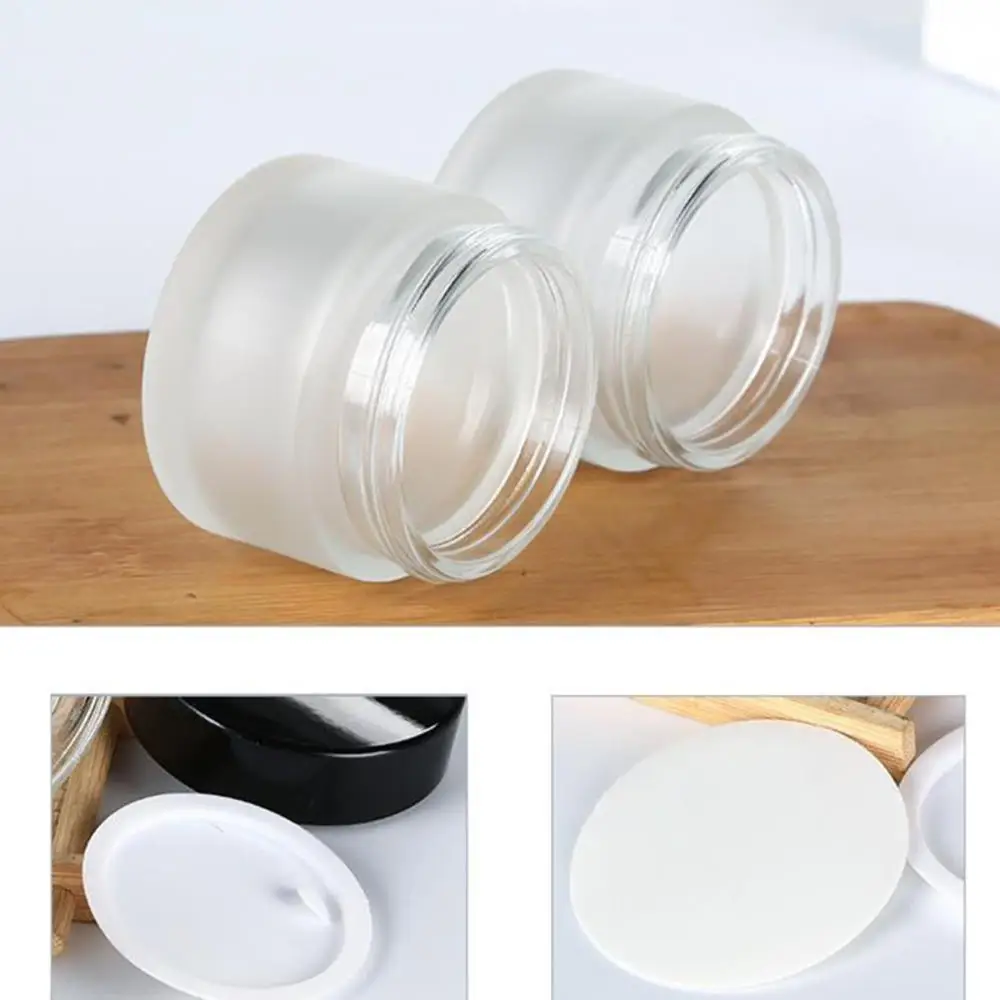 Accessoires parfumerie,Flacon pour pommade en verre givré, bocal à ...