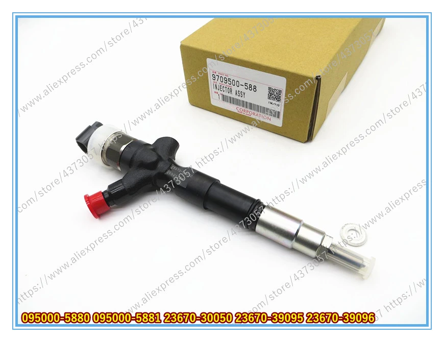 Hiace 095000 5880 095000 5881 23670 30050 23670 39095用の純正コモンレールインジェクター ...