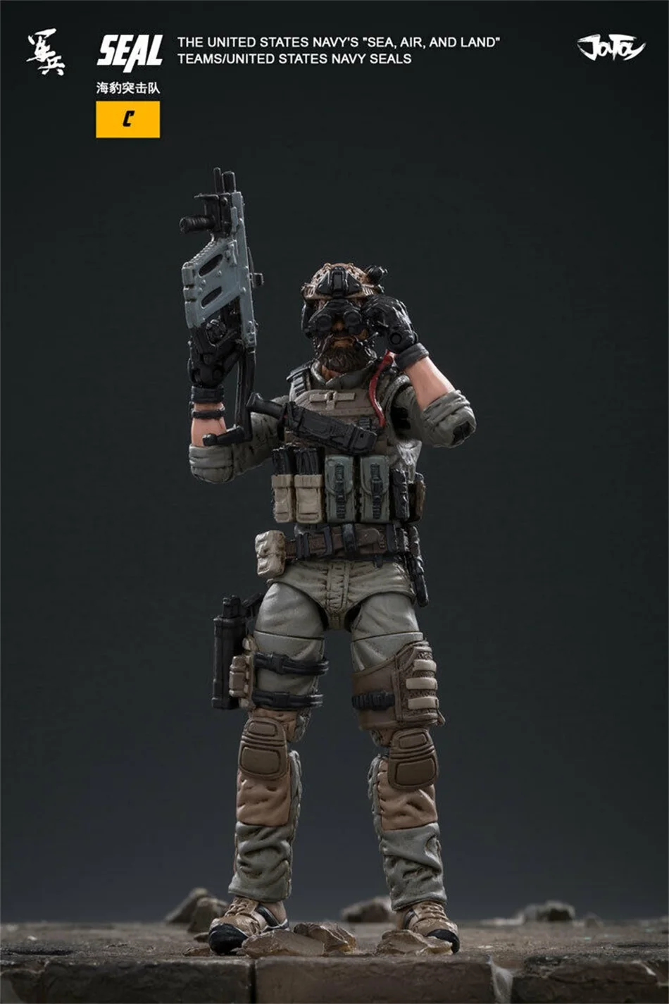 JOYTOY 1/18 US Navy Seal Commando Mini Action Soldier Toy 6pcs Figures ...