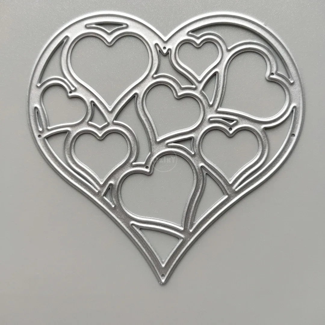 2021 Heart Shaped Metal Cutting Dies DIY Scrapbooking Paper Photo Album ...