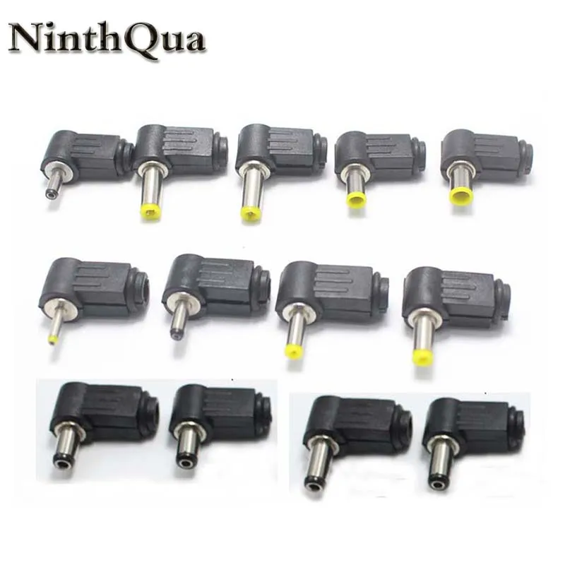 2pcs Male Dc Power Plug Connector Angle 90 Degree L Shaped Plastic 5.5 ...