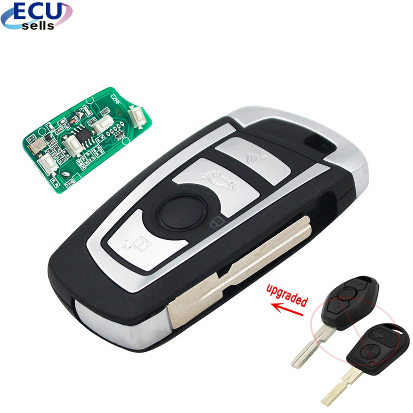 4 Button Ews Modified Flip Remote Key 433mhz With/without Chip For Bmw ...
