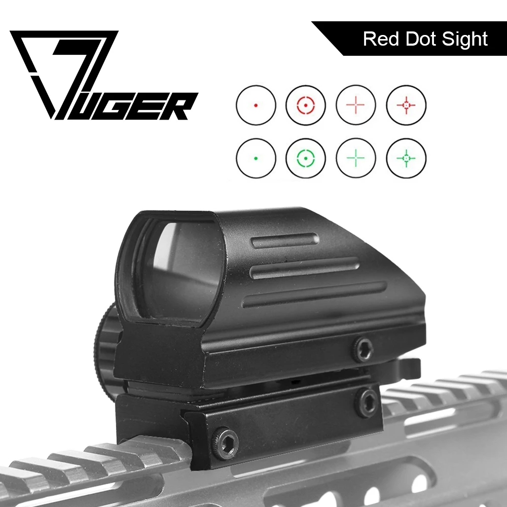 Luger red dot sight caça scope tático reflexo vermelho verde laser 4 ...
