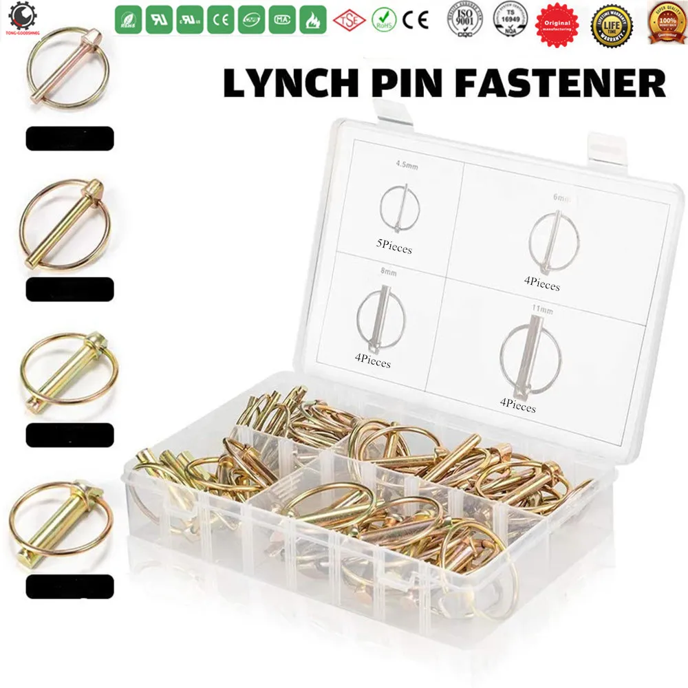 Heavy-Duty-Coupler-Shaft-Locking-Pin-Hitch-Pto-Pin-Round-Loop-Wire-Lock ...