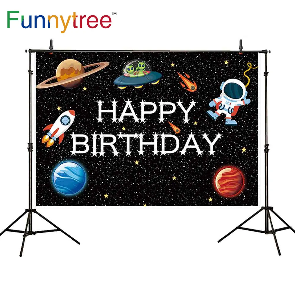 Funnytree Raumschiff Astronaut Planeten Geburtstag Hintergrund Baby ...