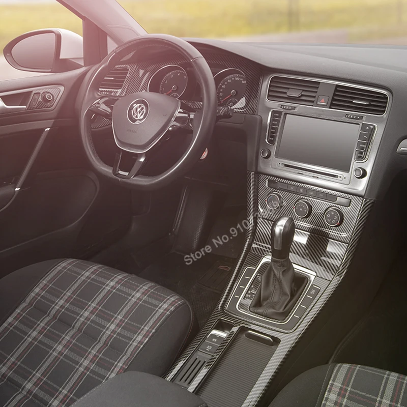 Car Interior Mouldings Dashboard Center Control Panel Cover Trim For Vw ...