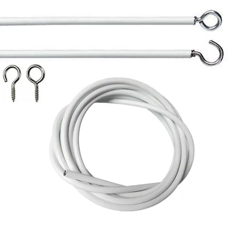 Rideaux - Corde de rideau en PVC blanc - Ressort - Cordon en maille ...
