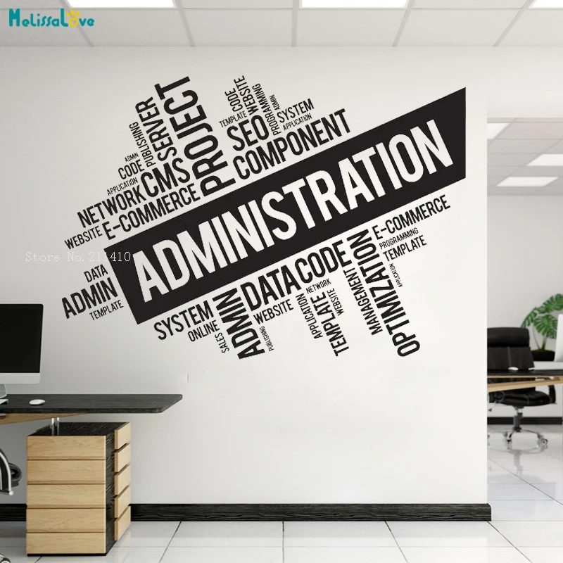 Custom-Color-Quote-Vinyl-Wall-Decal-Administration-Office-Space-Decor ...