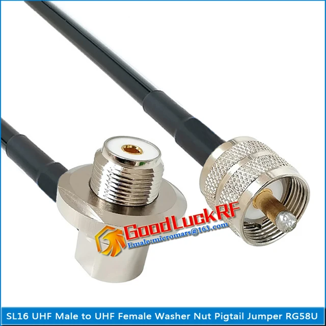 Ham Radio Cable 6 Feet RG58 AM/FM Male To AM/FM Male RF Pigtail Pl259 Cable