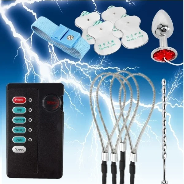 ผู้ชาย Electro Stimulation Massage Therapy Electrosex เกียร์ Estim ...