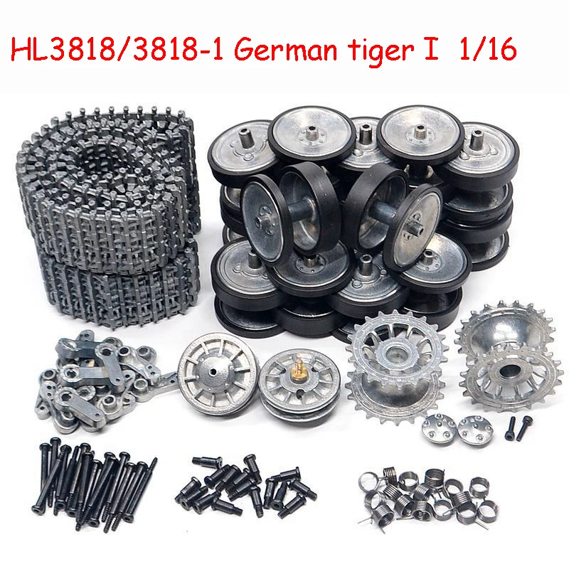 Henglong 3818/3819 타이거 레오파드 1/16 탱크 액세서리, 금속 트랙 로드 휠 드라이브 인듀서, 조절 시트 로커 ...