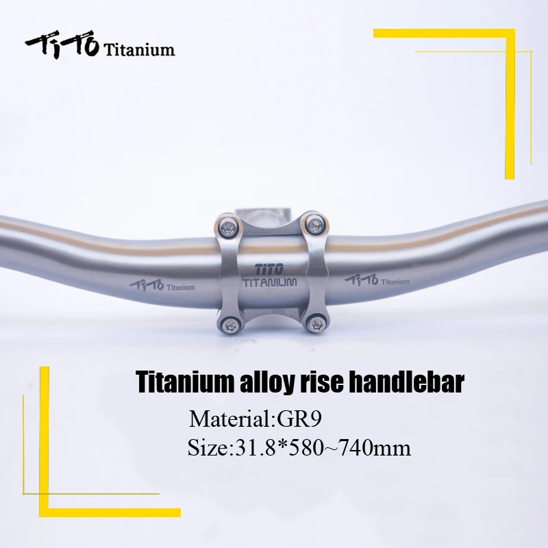 Tito Titanium Bicycle Handlebar Swallow-shaped Titanium Mountain Bike ...