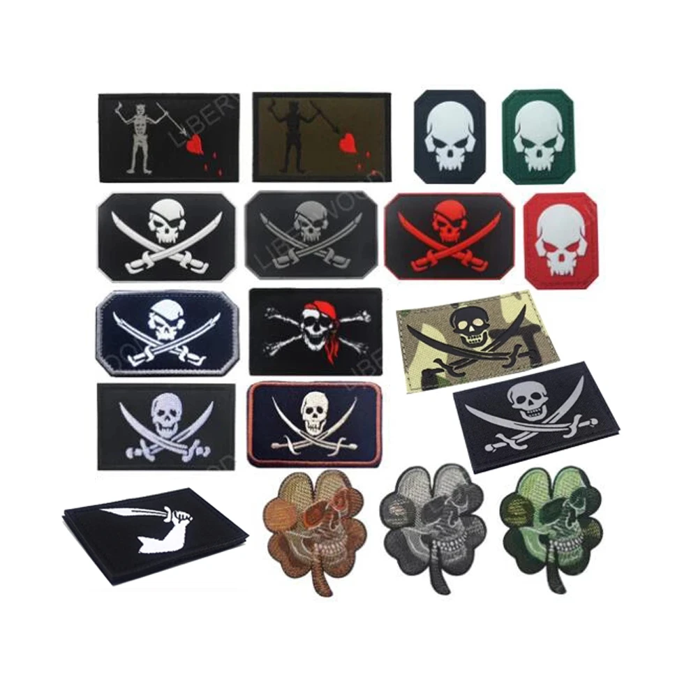 Us Navy Seal Team Blackbeard Pirate Edward Teach Flag Patch 3 X 2" Hook ...
