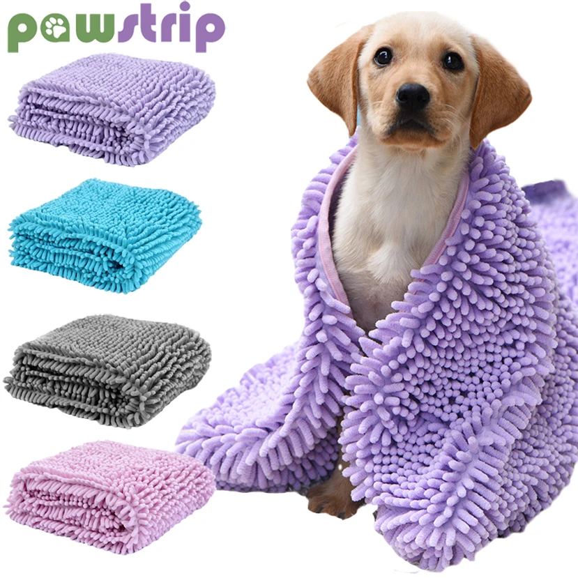 Pet Dog Cat Towel Strong Water Absorption Bath Towel Fiber Pet Drying ...