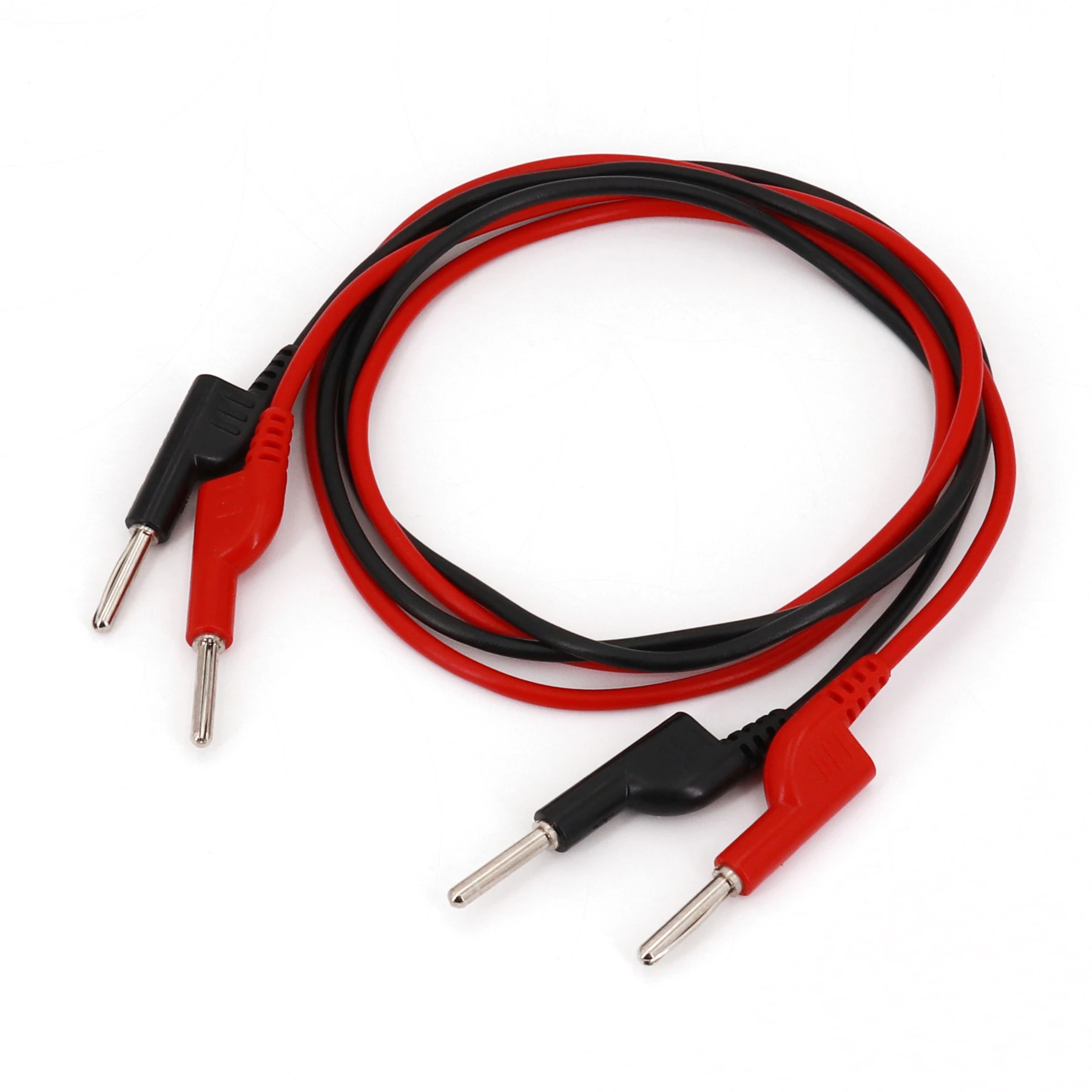 1pair Red And Black 4mm Male Stackable Banana Plug Soft Pvc Cable ...