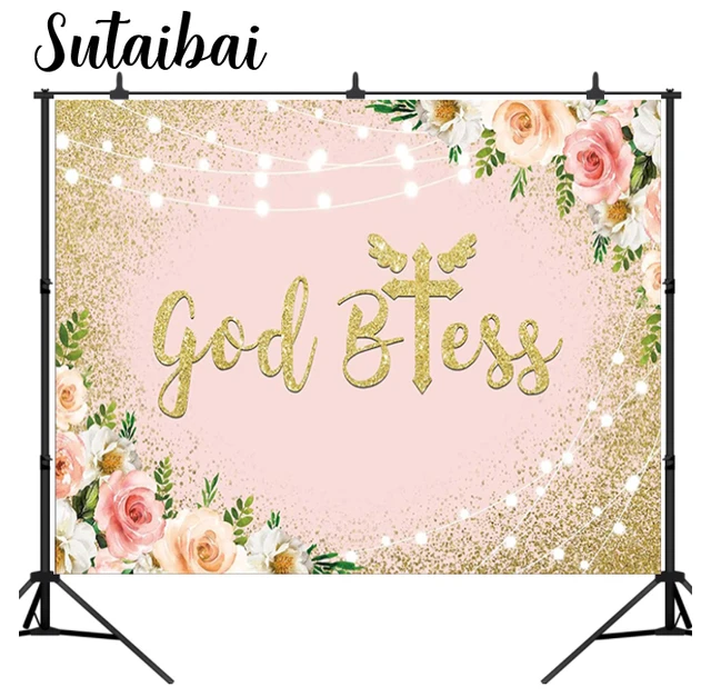 Pink Baptism Background