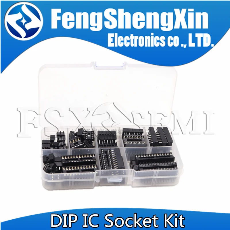 66pcs/lot IC DIP Soket Kit 6pin 8pin 14pin 16pin 18pin 20pin 24pin ...